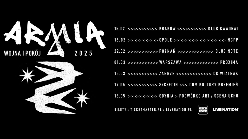 Armia w trasie z nową płytą "Wojna i Pokój" - koncerty w 2025 roku ...
